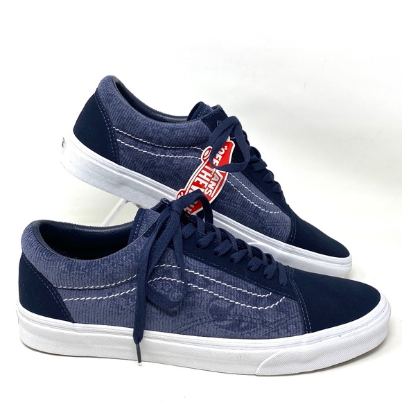 Vans | Shoes | Vans Old Skool Classic Velvet Blue Low Top Mens Suede ...